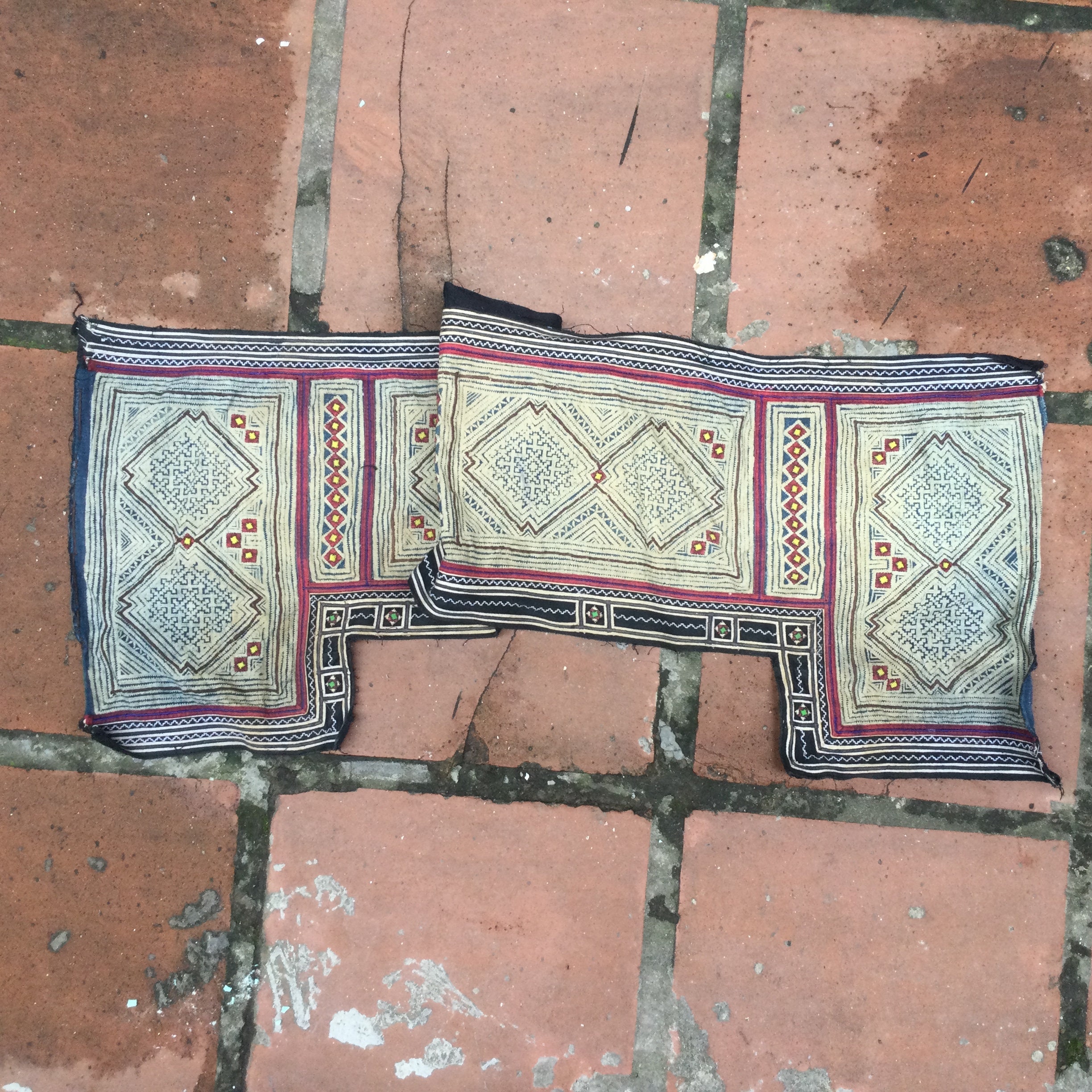 Vintage Tribal Hmong Batik Hand Stitched Indigo Cotton Fabric | Etsy