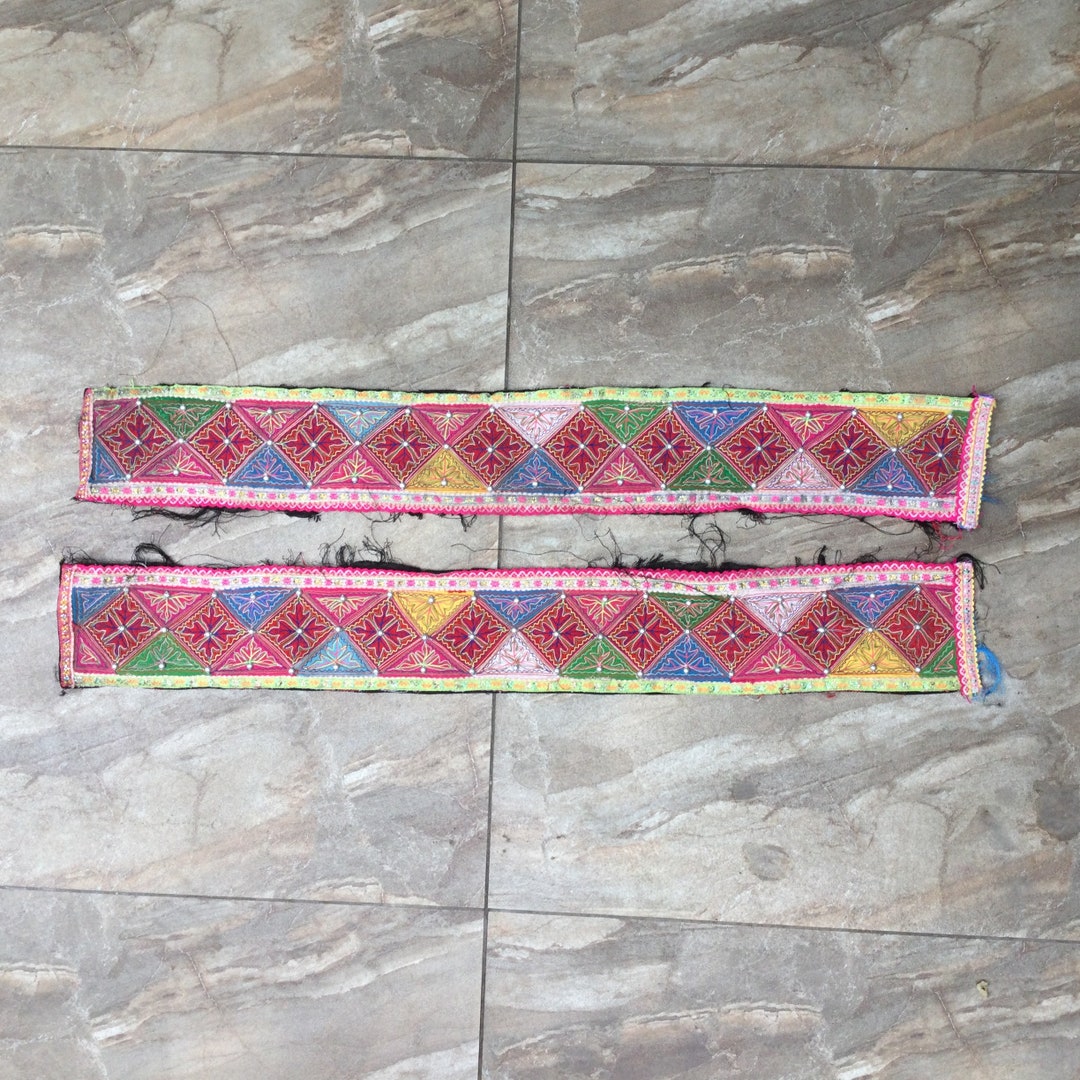 Vintage Hmong Embroidered Sawed Machine Pieces in Dienbien Area,north ...