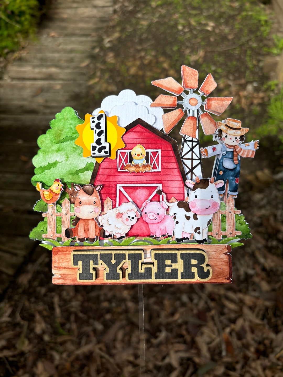Farm Cake Topper Animal Cake Topper Farm Yard Cake Topper 3d Cake ...