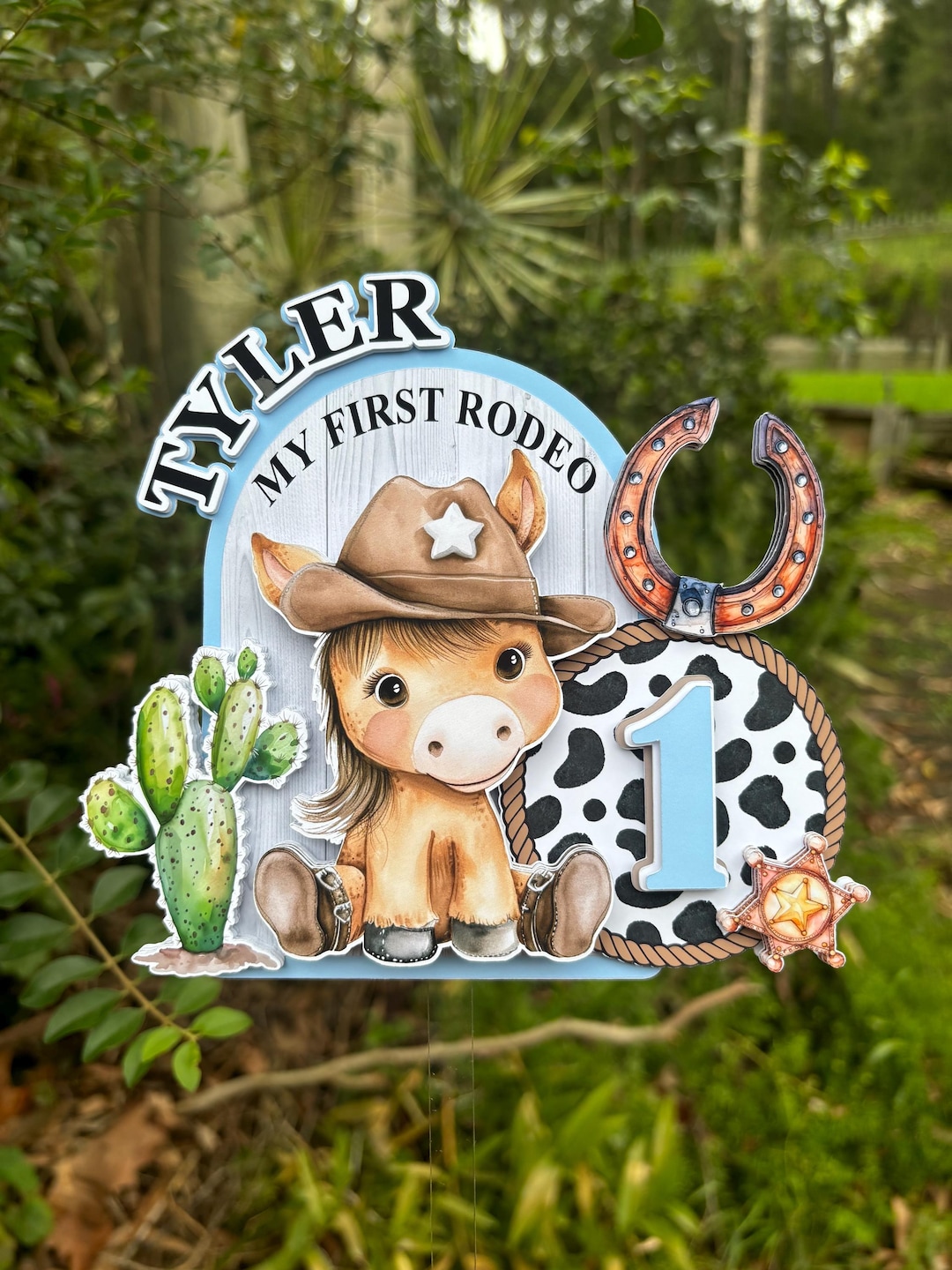 My First Rodeo Cake Topper - First Rodeo Cake Topper - 1st Birthday ...