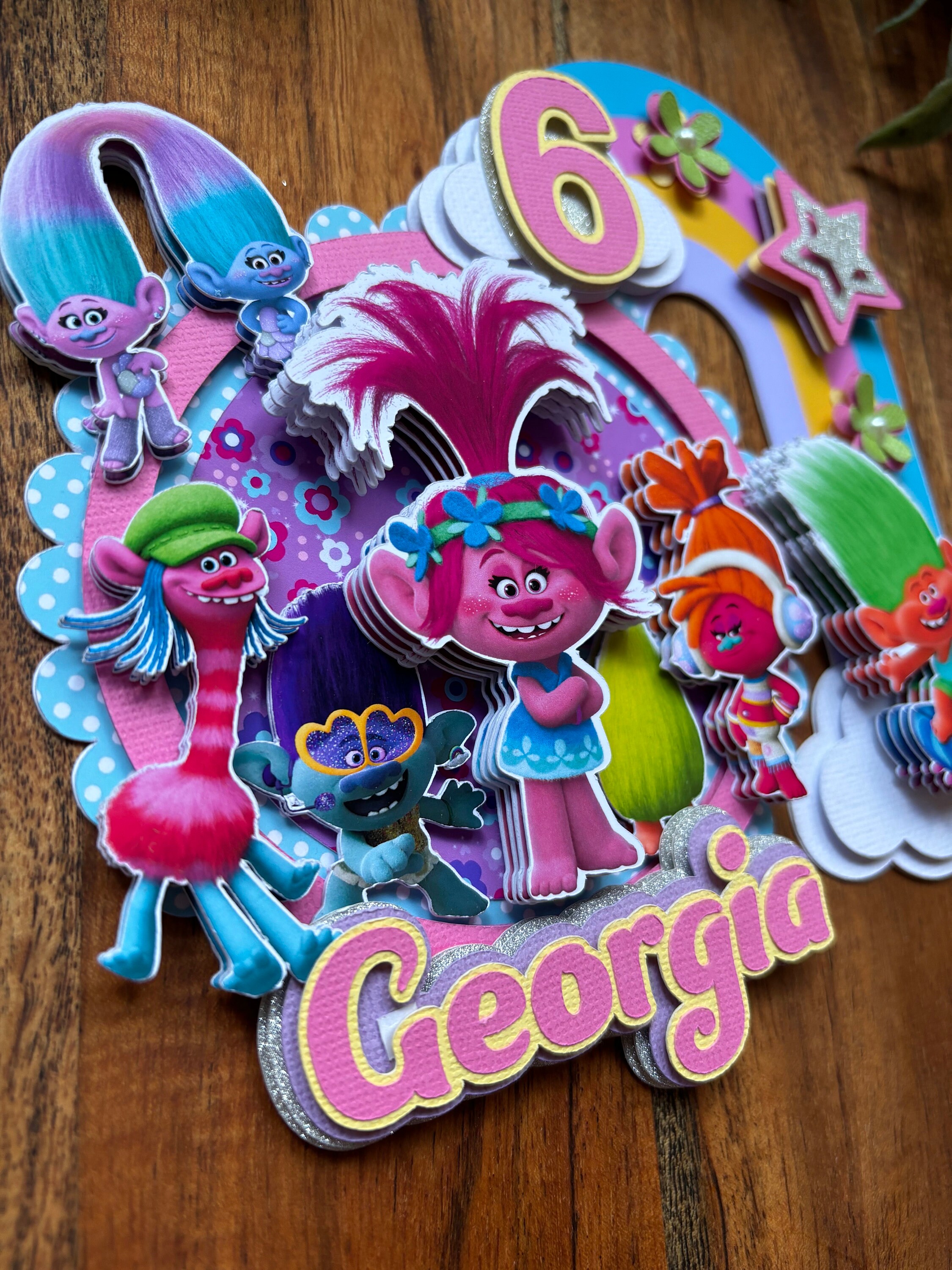 Trolls Cake Topper 3d Cake Topper Trolls Party - Etsy Australia