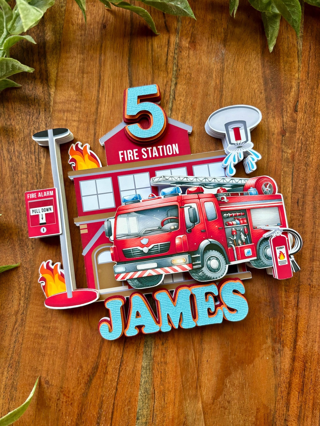 Fire Truck Cake Topper Fire Engine Cake Topper Fire Engine Party