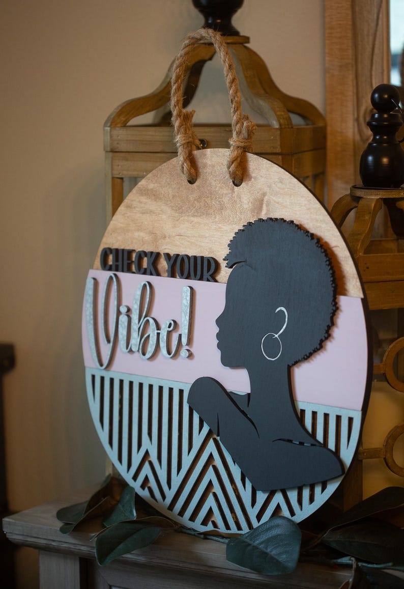 Check Your Vibe Door Sign – Keep the Peace - Etsy