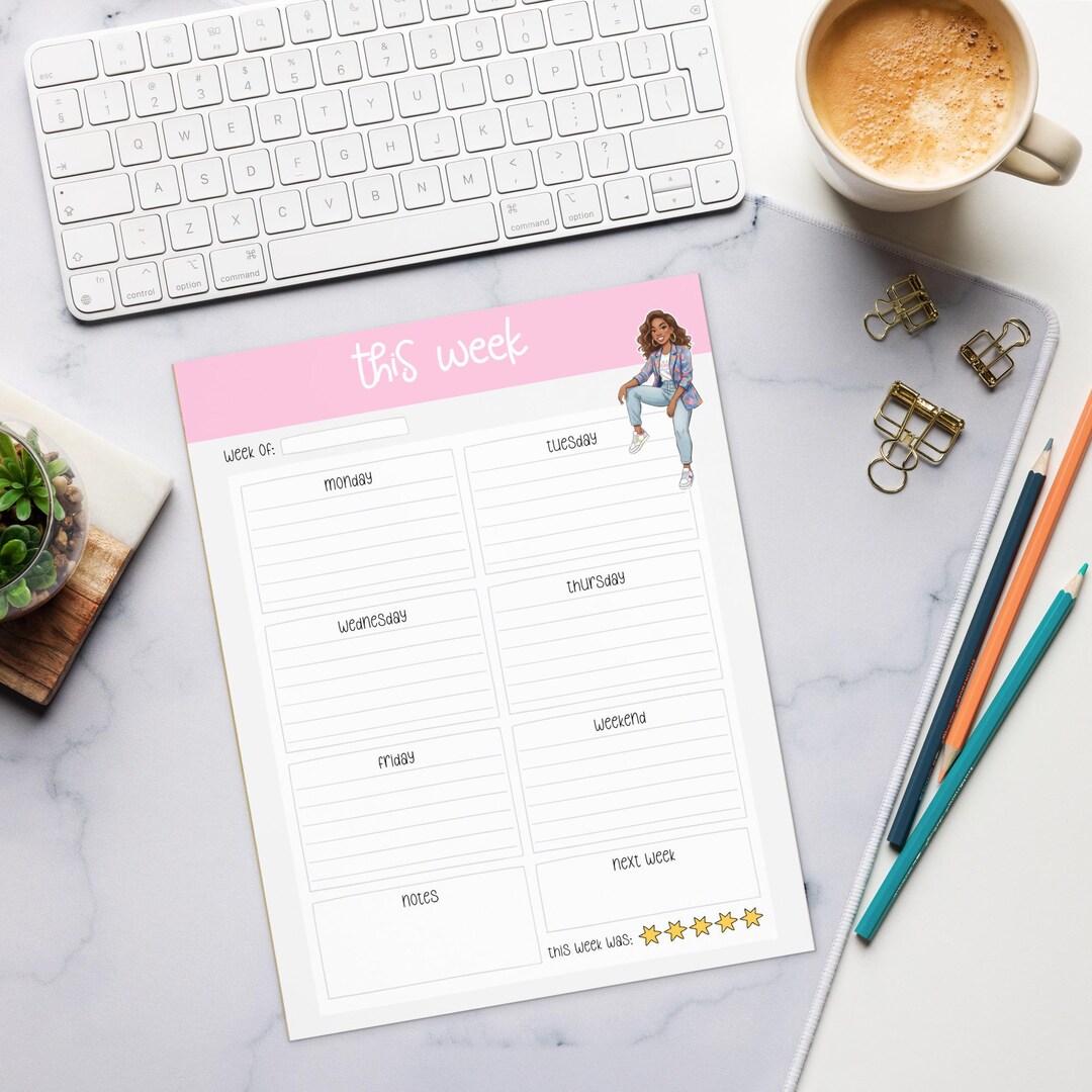 This Week Notepad - Etsy