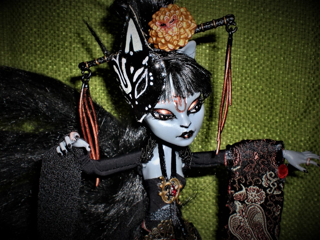 Ooak Monster High Dolls KITSUNE Fox Demon Spirit Modern Mask 9-tailed ...