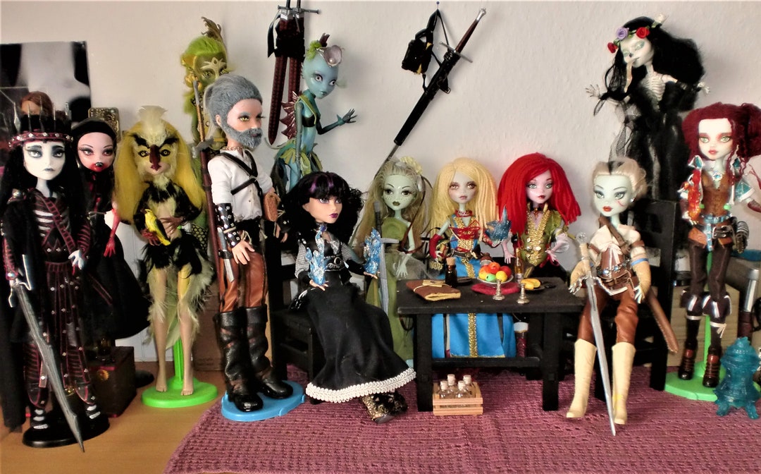 OOAK Monster High Dolls WITCHER Universe Witcher Geralt Ciri Yennefer ...
