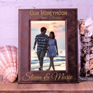 Honeymoon Gifts, Honeymoon Picture Frame, Honeymoon Keepsake Frame ...