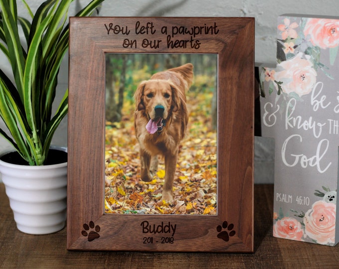 Personalized Pet Frame - Breed Characteristics - Engraved Pet ...