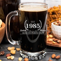 Vintage 1998 Beer Can Glass: 27th Birthday Gift, Etched Pint Glass - Etsy