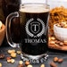 Glass Mug Custom Bar Ware Personalized Beer Mug Home Bar - Etsy