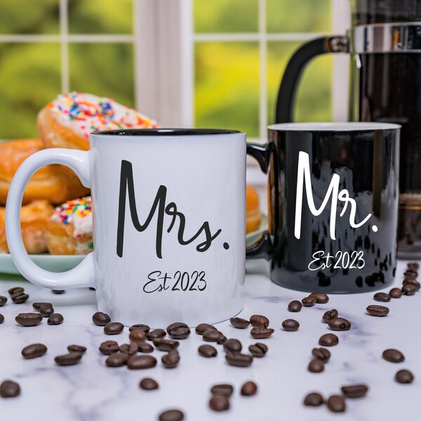 Mr and Mrs Coffee Mugs - Etsy
