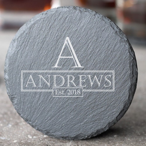 Personalized Stone Coasters Wedding Gifts Custom Slate - Etsy