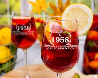 Personalized 65th Birthday Gift 65th Birthday Wine Glass - Etsy