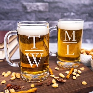 Glass Mug, Custom Bar Ware, Personalized, Beer Mug, Home Bar, Engraved ...