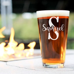 Custom Engraved Personalized Pint Glass, Engraved Beer Glass ...