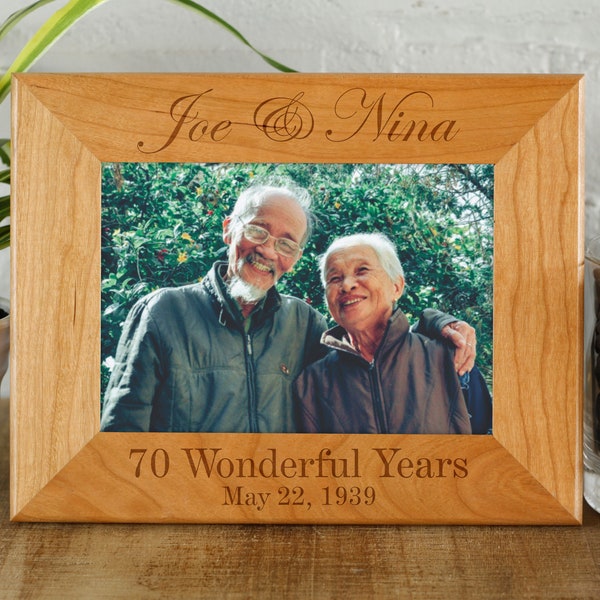 70th Anniversary Picture Frame - Etsy