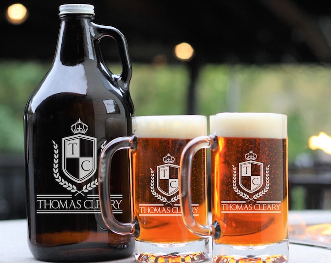 Custom Engraved Beer Growler With Ceramic Flip Top Real German Growler ...