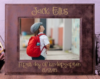 First Day of Kindergarten Personalized Picture Frame Back to - Etsy