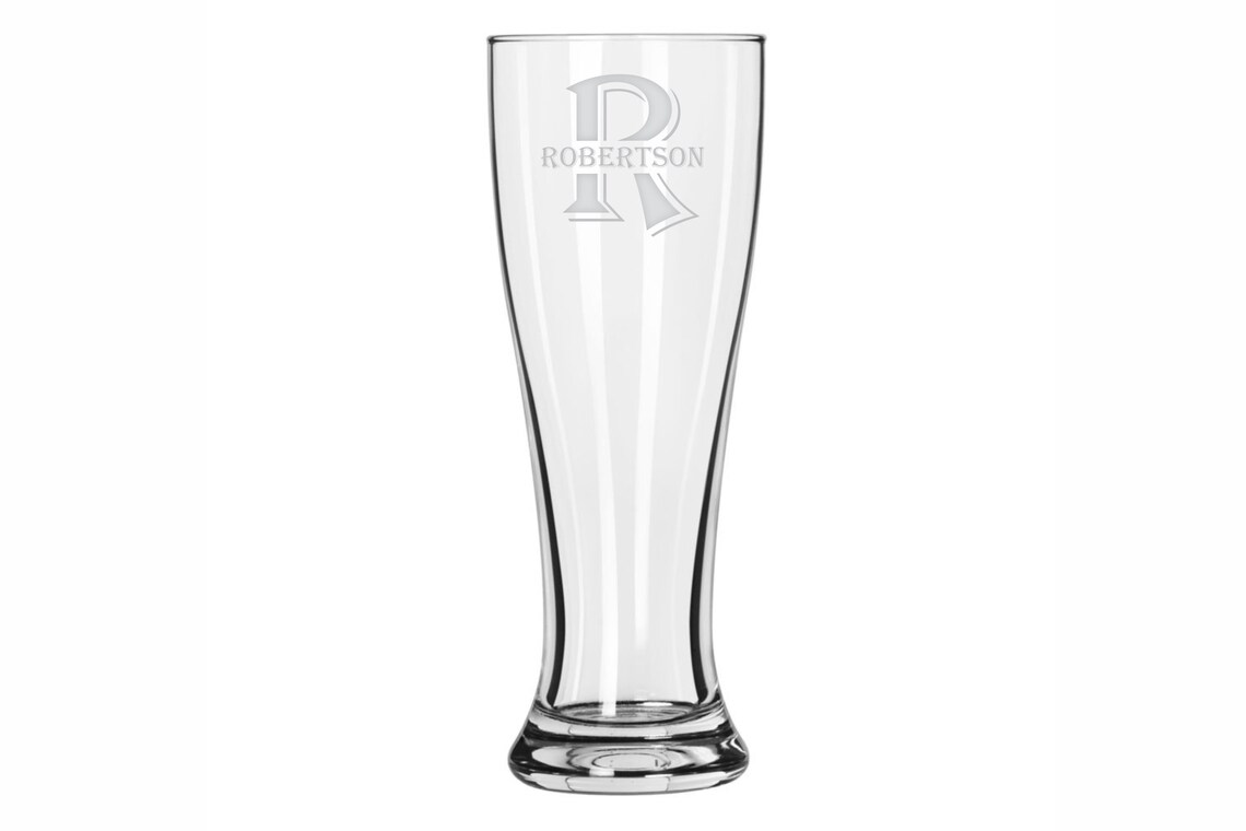 Etched Pilsner Glass Set of 2 Custom Pilsner Glasses - Etsy