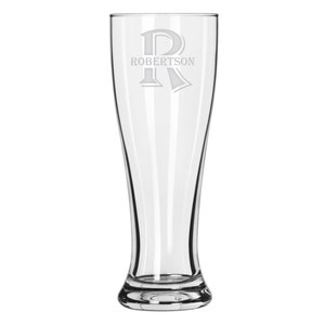 Etched Pilsner Glass Set of 2, Custom Pilsner Glasses, Personalized ...