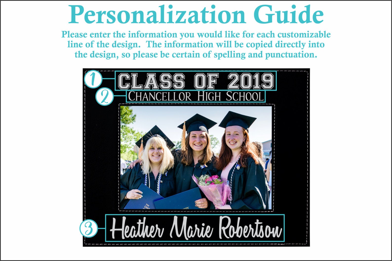 Graduation Frame, High School Grad, Personalized Frame, 5x7 Picture ...