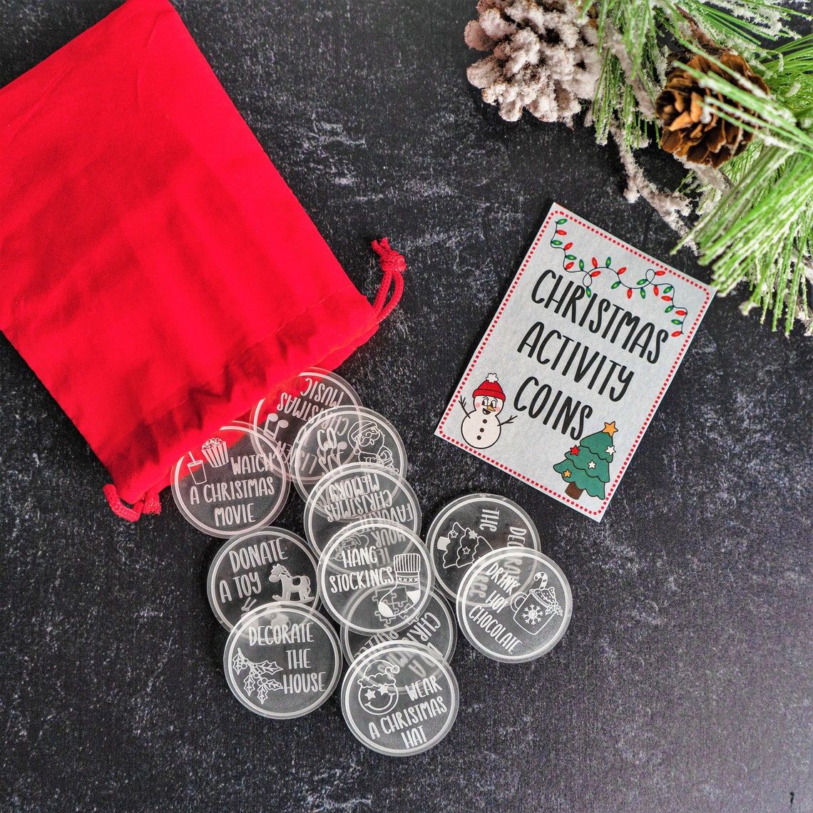 Christmas Activity Tokens Christmas Advent Calendar - Etsy