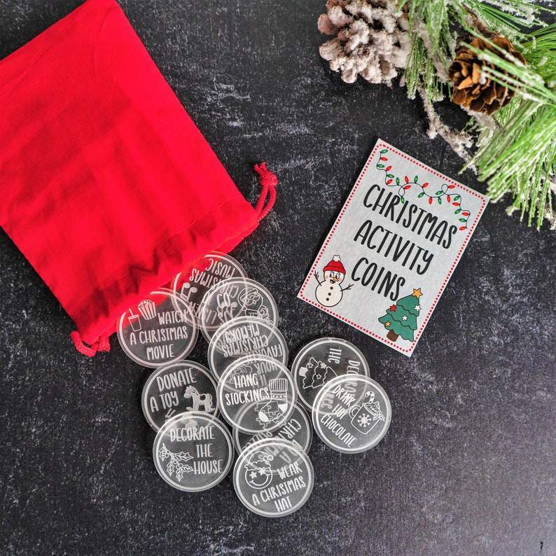 Christmas Activity Tokens, Christmas Advent Calendar, Christmas Tokens ...