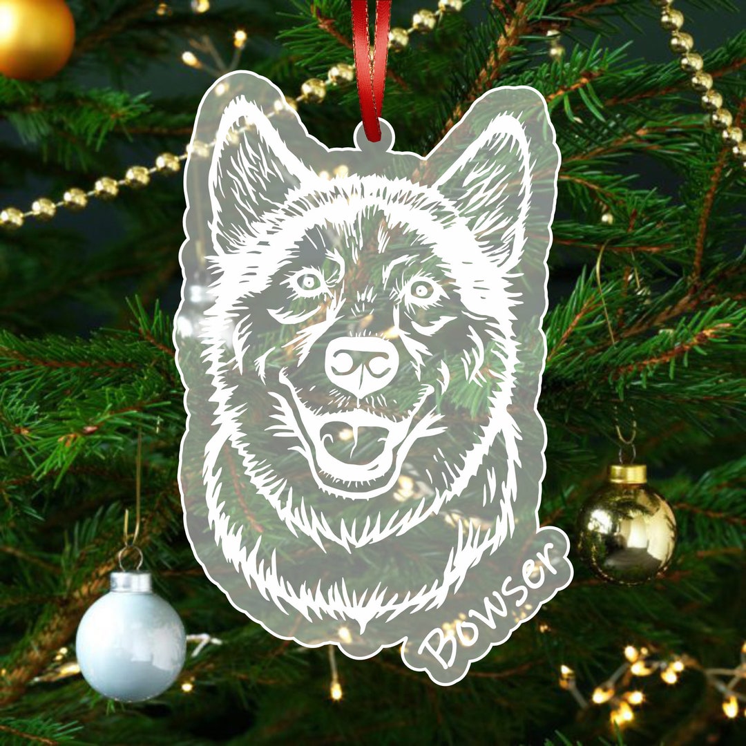Siberian Husky Ornament, Siberian Husky Christmas Tree Ornament, Custom ...