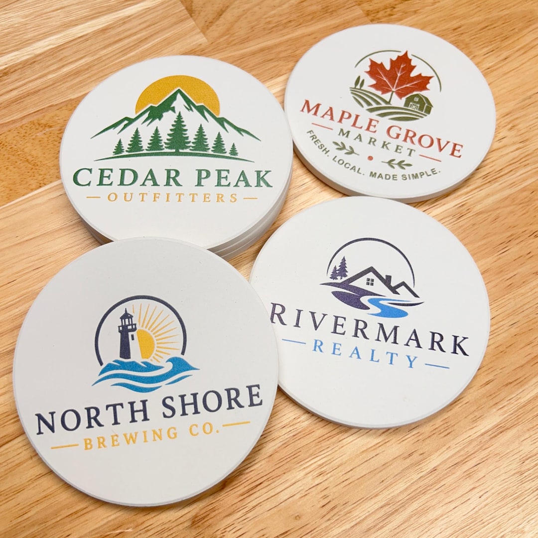 Custom Logo Coasters - Personalized Ceramic Coasters - Corporate Gifts ...
