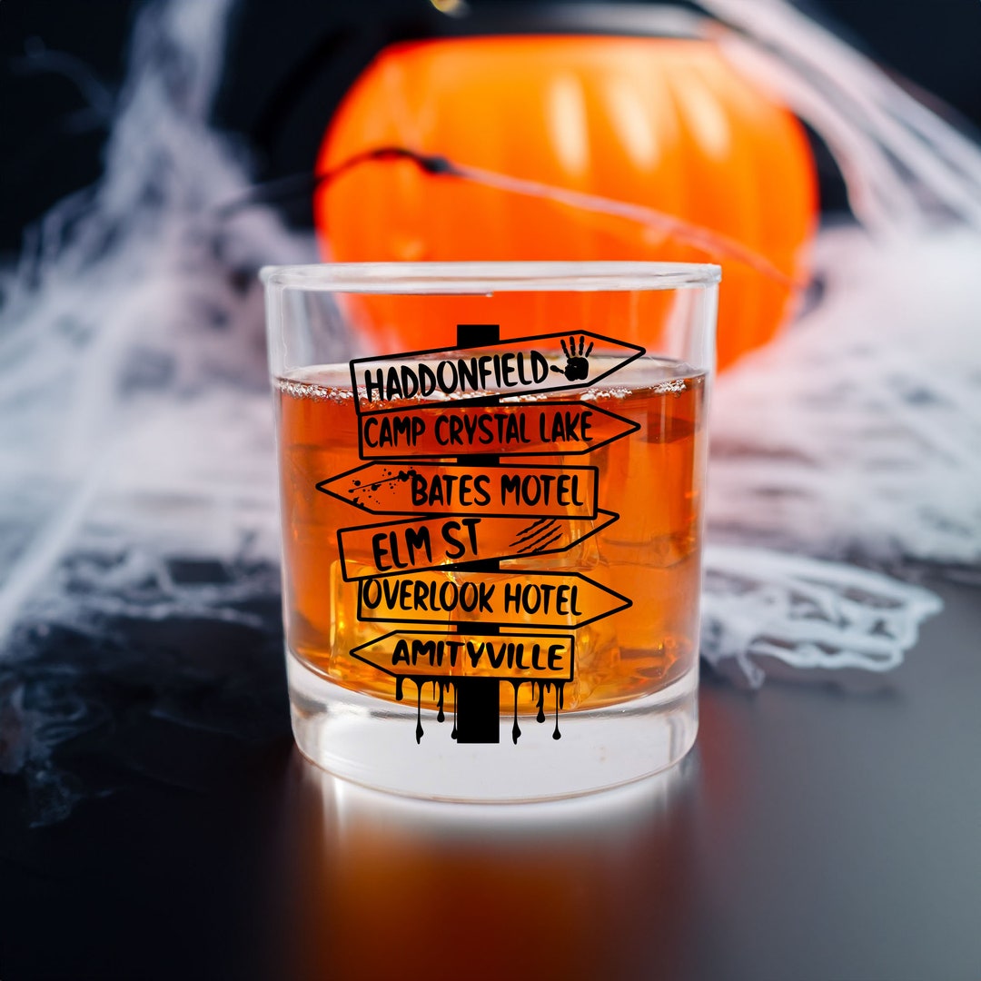 Spooky Whiskey Glass, Spooky Decor, Halloween Whiskey, Fall Glass Cup ...