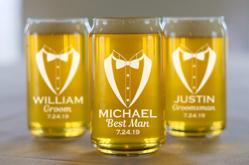 Custom Beer Glass Set of 6 Engraved Beer Can Glass - Etsy