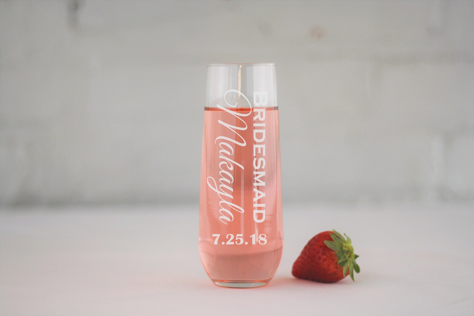 Stemless Champagne Flute Personalized Champagne Glass - Etsy