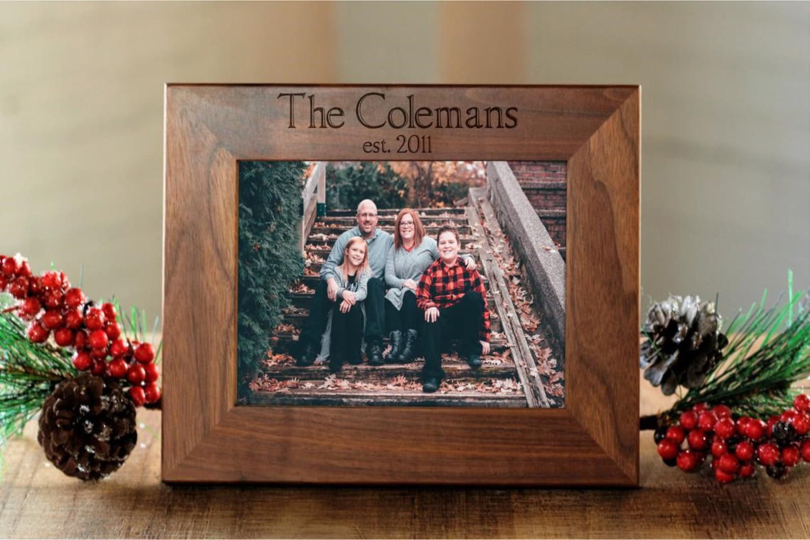 Family Photo Frame, Family Portrait, Custom Picture Frame, Personalized ...