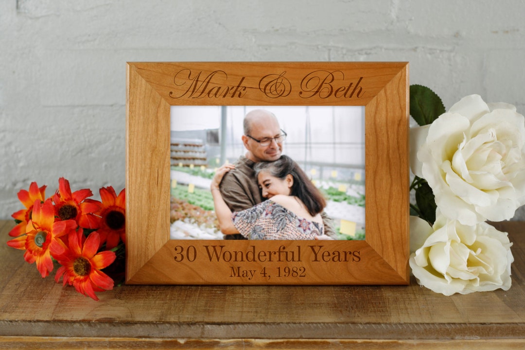 30th Anniversary, Picture Frame, Custom Picture Frame, Personalized ...