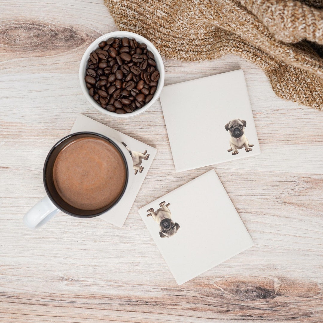 Pug Coaster - 70 Breeds to Choose From, Gift for Dog Lover, UV Printed ...