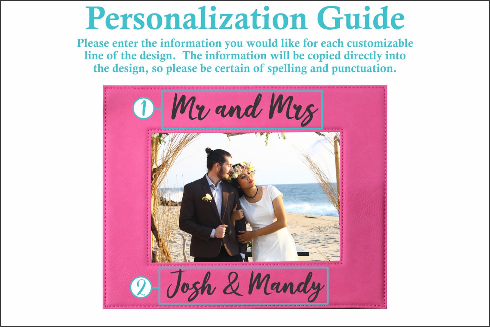 Just Married Picture Frame Custom Photo Frame Personalized | Etsy