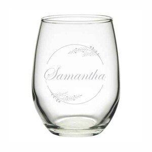 Personalized Wine Glass Set of 6, Custom Wine Glasses, Bridesmaid Gifts ...