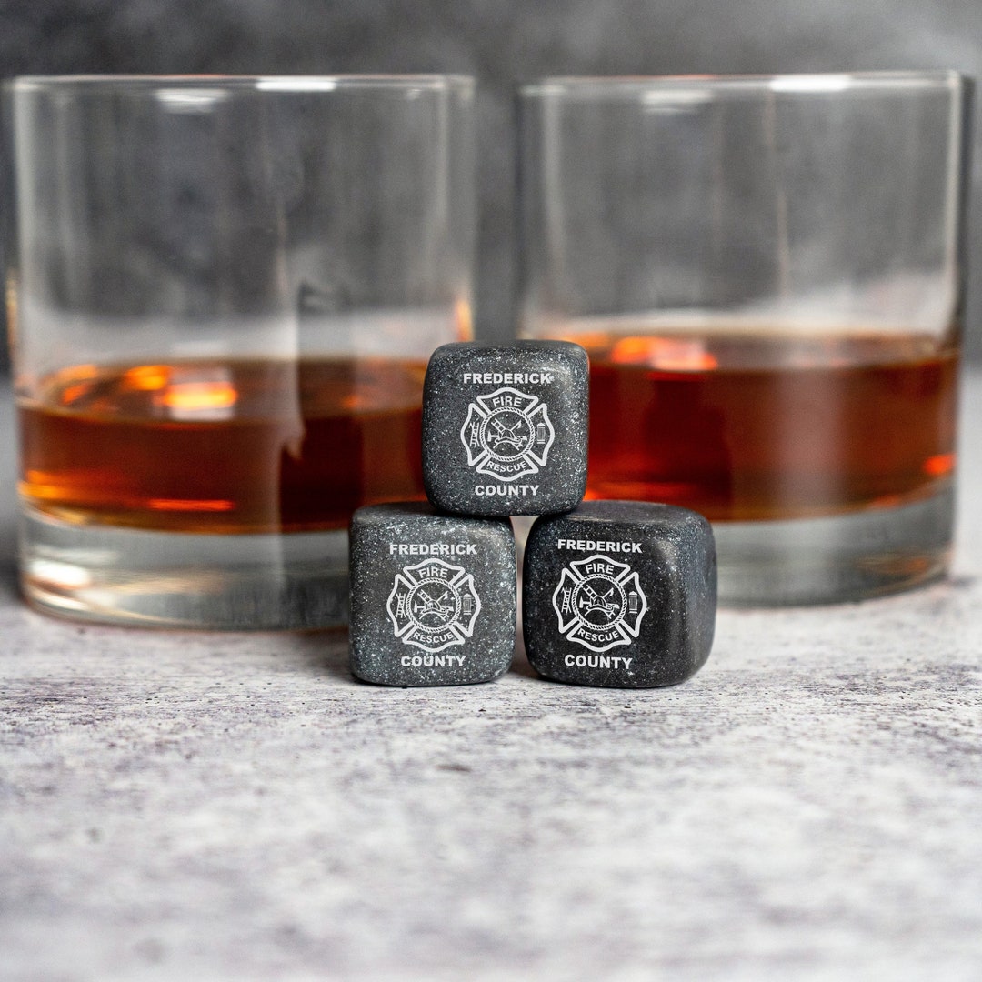 Firefighter, Whiskey Stones, Firefighter Gift, Maltese Cross, Fire ...
