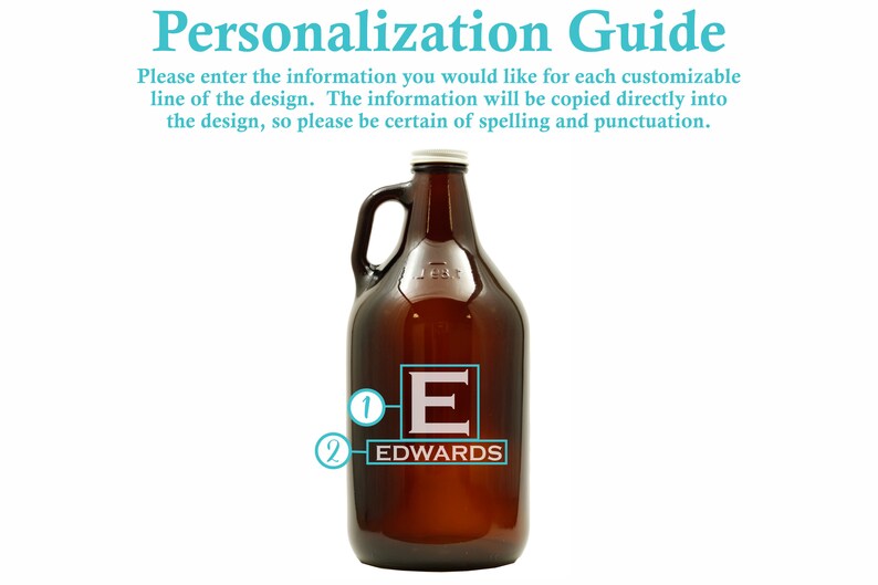 Personalized Growler, Engraved Glass Growler, Custom Growler ...