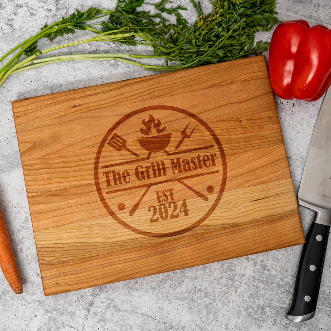 Grill Master Cutting Board, Grill Dad Gift, Gift for Husband, Fathers ...