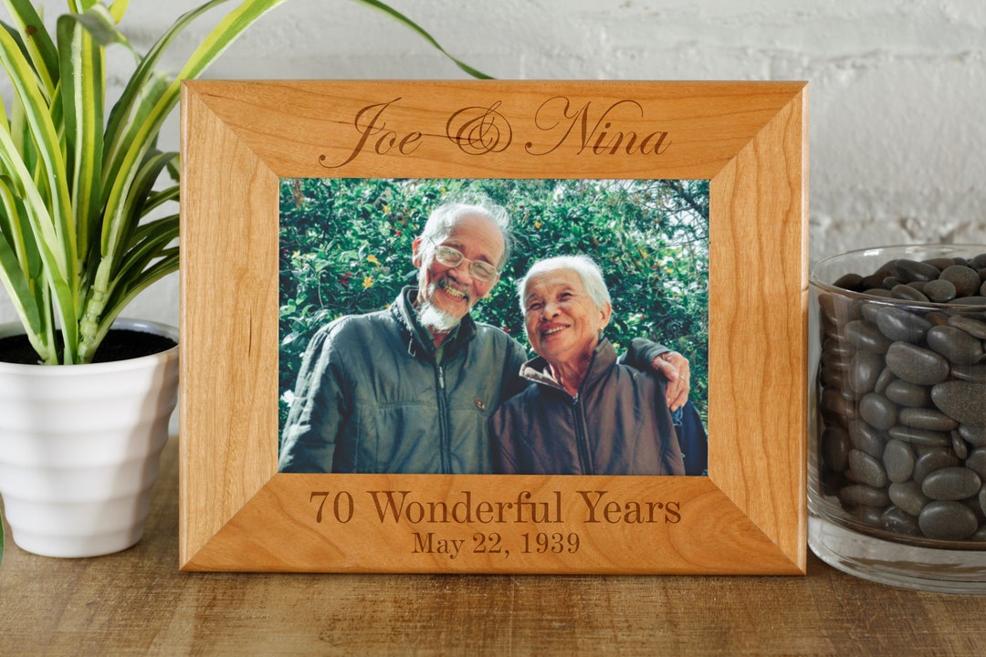 70th Anniversary Picture Frame, Custom Picture Frame, Personalized ...