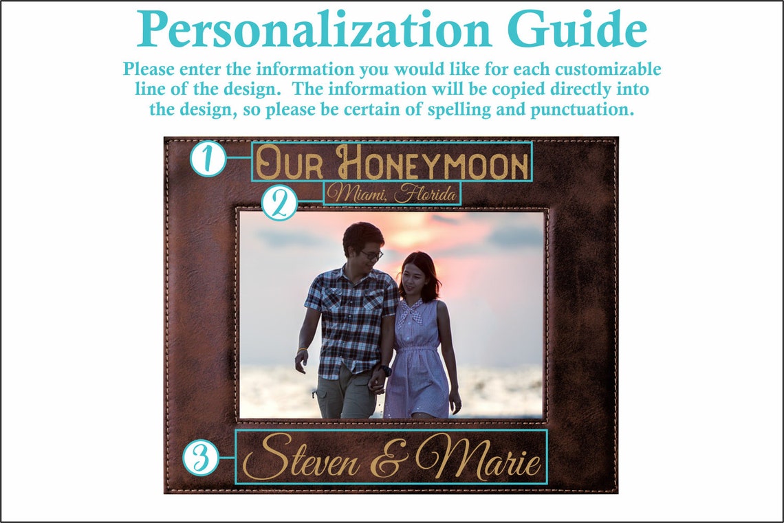 Honeymoon Gifts, Honeymoon Picture Frame, Honeymoon Keepsake Frame ...