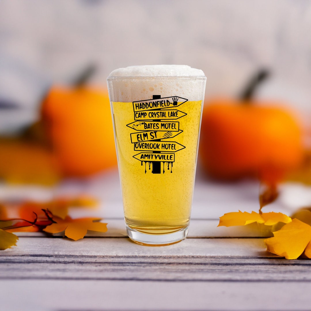 Spooky Halloween Barware, Unique Halloween Glassware, Spooky Beer Pint ...