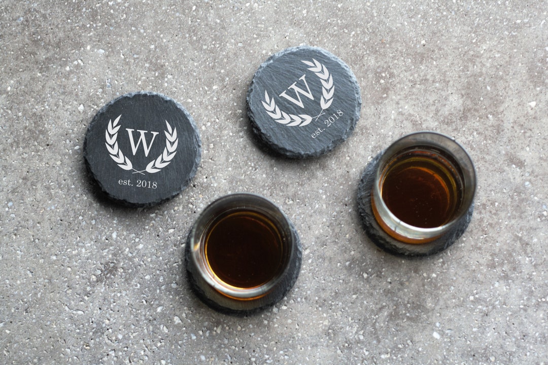 Personalized Drink Coasters, Wedding Gift, Table Coaster, Custom Stone ...
