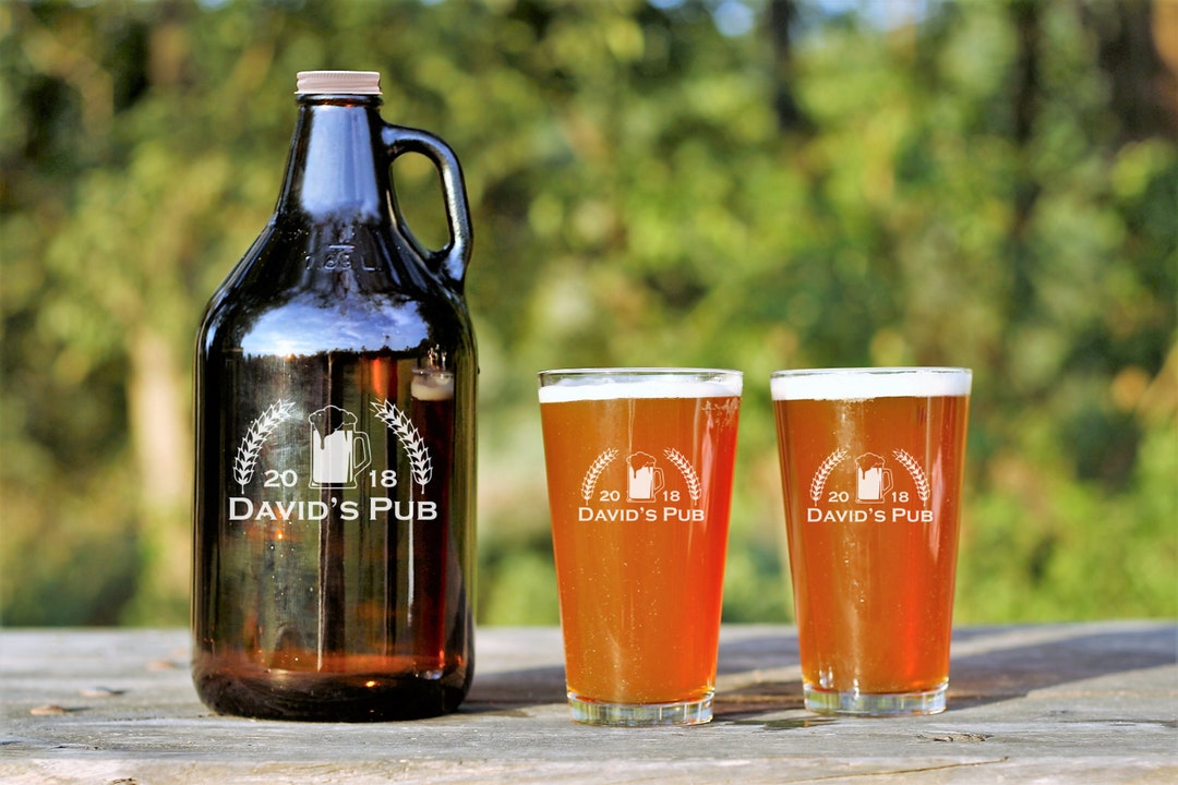 Personalized Beer Growler, Engraved Glass Growler, Custom Beer Gifts ...