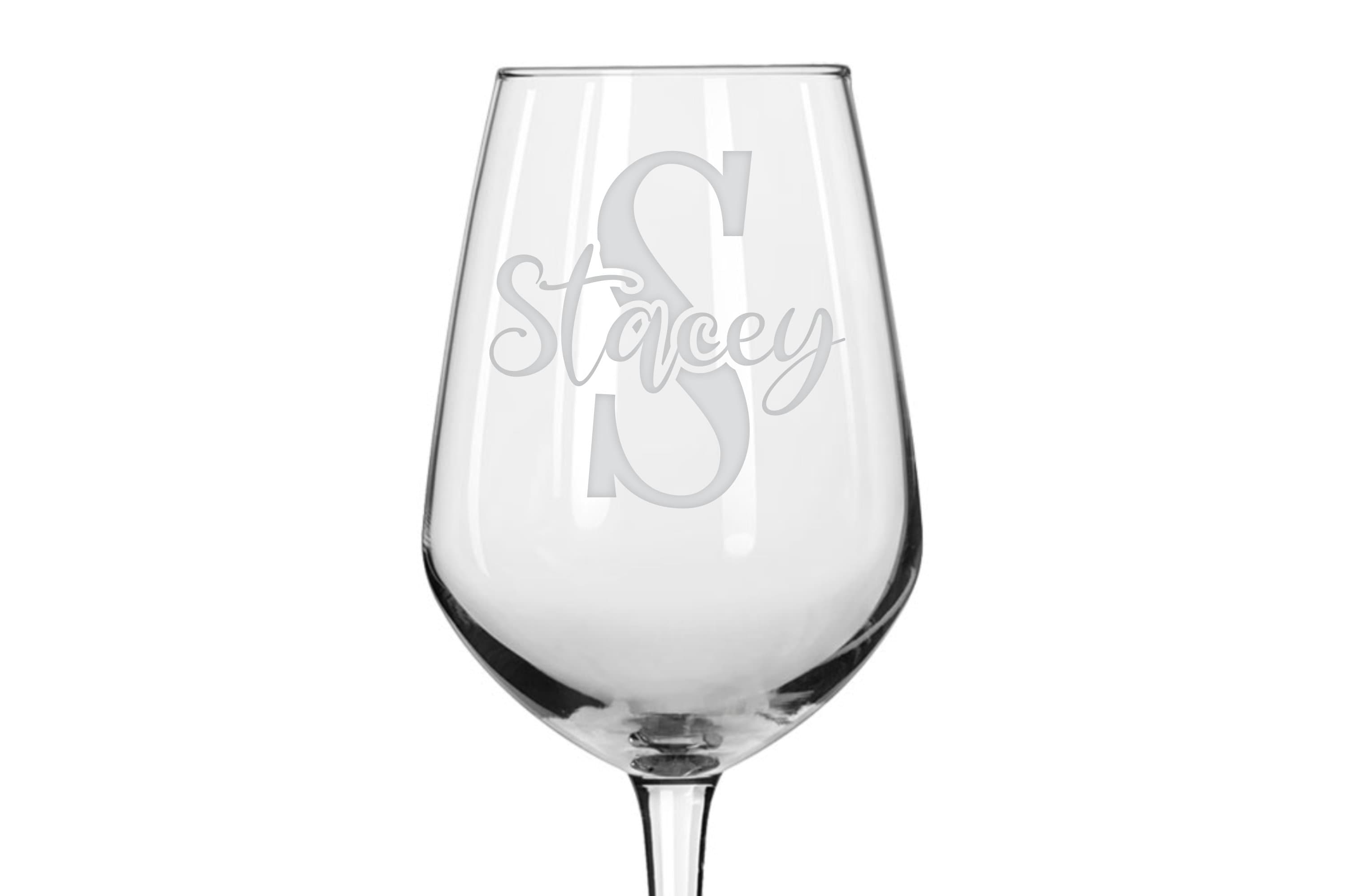 Personalized Wine Glass Set of 4, Custom Wedding Party Wine Glass ...