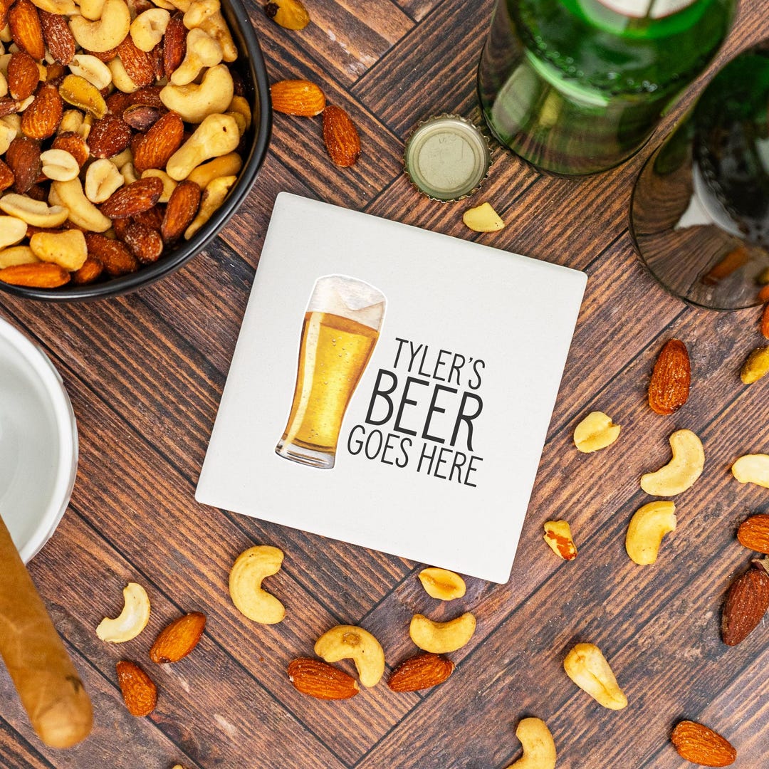Personalized Beer Coaster, Beer Gift, Custom Drink Coaster, Beer Lover ...