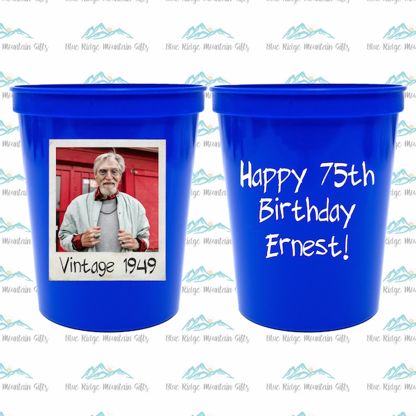 75th Birthday Cups Personalized - Etsy