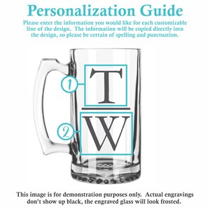 Oversized Beer Mug Set of 4, Monogrammed Beer Mug, Personalized ...