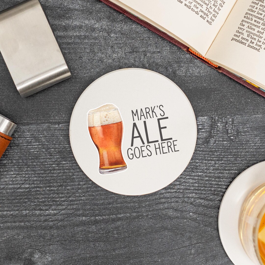 Personalized Ale Coaster, Ale Gift, Custom Drink Coaster, Ale Lover ...